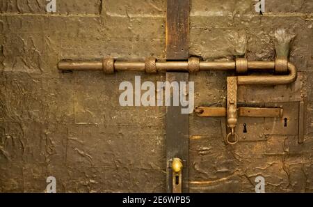 Ancient roman bronze door from Roman Senate (Curia Julia) still in use ...