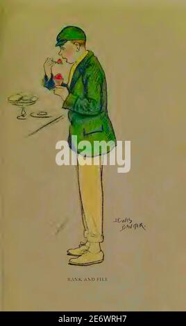 Lewis Baumer pastel drawing entitled The French Master from The Lighter ...