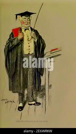 Lewis Baumer pastel drawing entitled The French Master from The Lighter ...