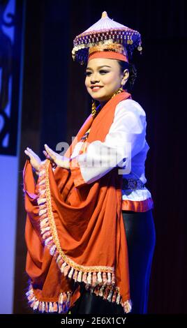 bidayuh culture dance at the Sarawak Culture Village in Kuching ...