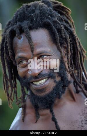 Caribbean, Dominica Island, hamlet of Syndicate above Dublanc, the ...