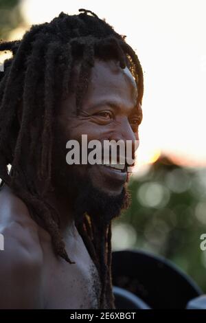 Caribbean, Dominica Island, hamlet of Syndicate above Dublanc, the ...