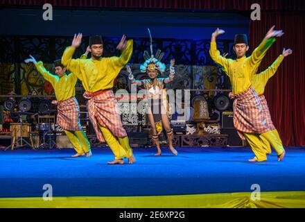 Joget culture dance at the Sarawak Culture Village in Kuching Malaysia ...