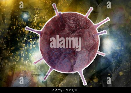 Infectious disease rhino virus common cold cell conceptual 3D illustration Stock Photo - Alamy