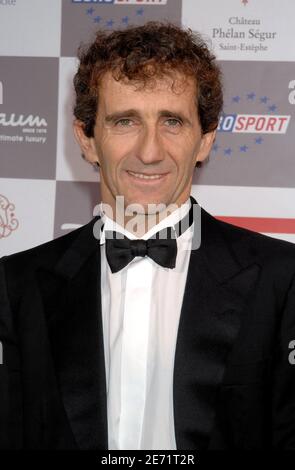 Formula One legend Alain Prost and wife attends at the quarter-final of ...