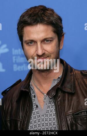 British actor Gerard Butler poses for the photographers during a ...