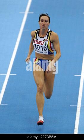 Belgium's Kim Gevaert competes on women's 4x100 meters relay of the ...