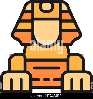 line giza egypt sculpture architecture pyramids Stock Vector Image ...