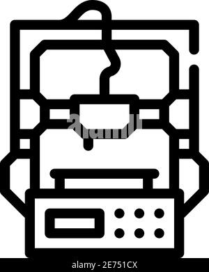 entry level 3d printer line icon vector. entry level 3d printer sign ...