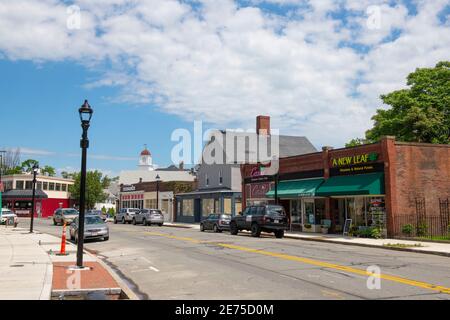 Historic buildings on Cabot Street in historic city center of Beverly ...