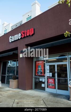 GameStop logo is seen at one of their stores in Athens. Businesses that ...
