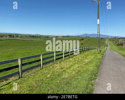 Walking trail between Till's Lookout and Taitua Arboretum near Hamilton ...