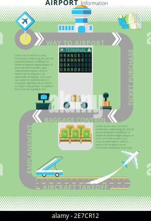 Airline service vector infographic template. Airport security ...