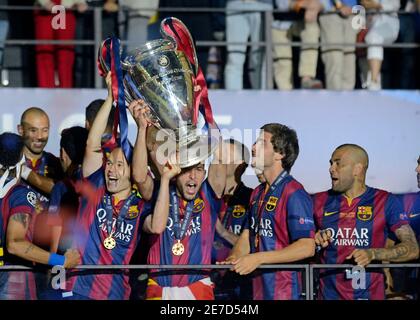 Andrés Iniesta of FC Barcelona during the UEFA Champions League quarter ...