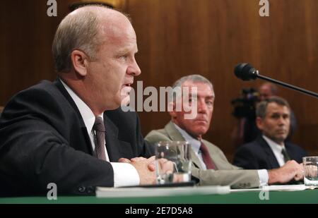 U.S. Marine Corps Col. Thomas M. Siverts (left) and Col. James W ...