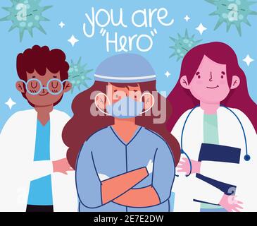 Grateful people. Cartoon characters gratitude gesture, sincere person ...