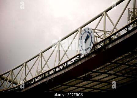 The famous Clock end at Arsenal stadium Stock Photo - Alamy