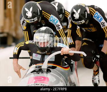 Germany's Karl Angerer, Andreas Udvari, Marc Kuehne and Benjamin Mielke ...