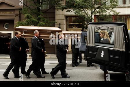 Caskets Memorial Service held at the Frank E. Campbell Funeral Home for ...