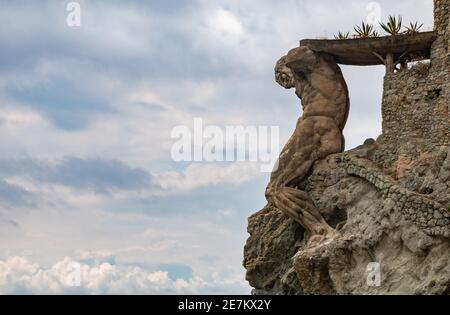 A picture of The Giant statue, which represents the god Neptune, in ...