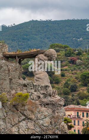 A picture of The Giant statue, which represents the god Neptune, in ...