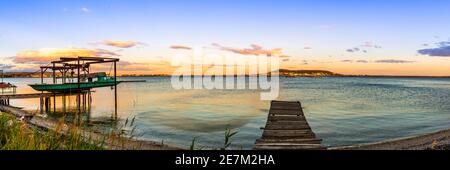 France, Herault, Thau lagoon, Meze, Promenade Sergent Jean-Louis ...
