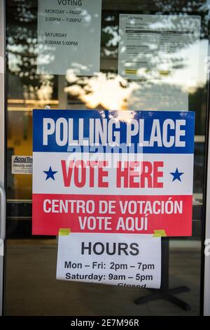 Polling place, Vote Here sign - Arlington, Virginia USA Stock Photo - Alamy