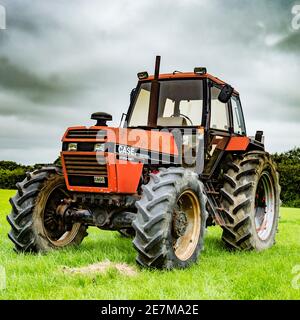 Case red vintage tractor Stock Photo - Alamy