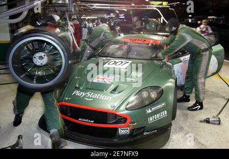Aston Martin DBR9 007 at the Aston Martin Racing Prodrive factory in ...