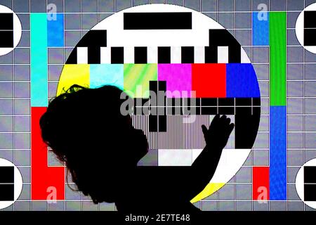 TV Test Pattern generated by a Monoscope – Original Photo from a ...