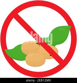 Soybeans cartoon symbol icon on white background. Food product vector ...