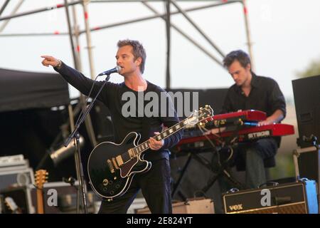 French singer David Hallyday performs on stage during the Futuroscope's ...