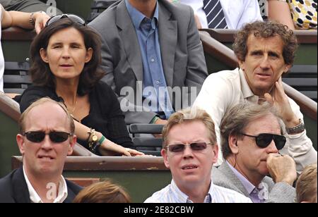 Formula One legend Alain Prost and wife attends at the quarter-final of ...
