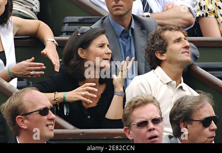 Formula One legend Alain Prost and wife attends at the quarter-final of ...