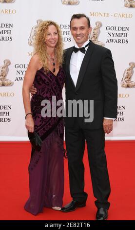 US actor Robert Knepper and his wife pose for pictures during the ...