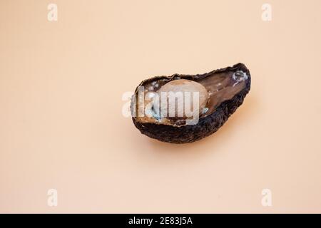 Bad avocado cut open - rotten and moldy Stock Photo - Alamy