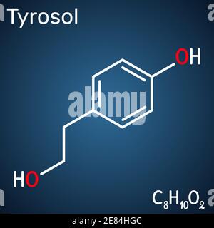 Tyrosol, phenylethanoid, antioxidant molecule. It is an anti-arrhythmia ...