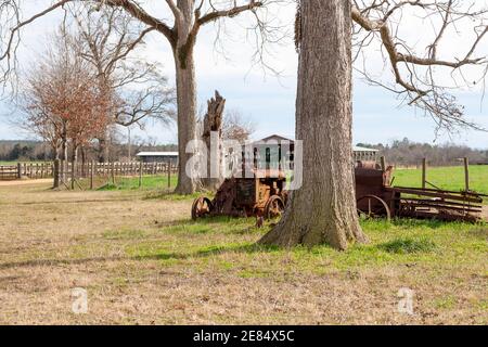 A Fordson Model F Farm tractor built in 1917, at the Bygones Museum at ...