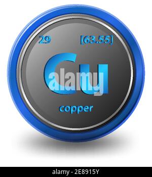copper chemical element color icon vector illustration Stock Vector ...