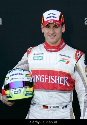 German Formula One driver Adrian Sutil of Force India pictured in the ...