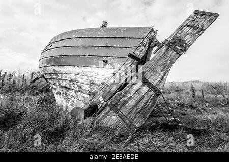 Stern rudder Wooden Sailing Boat Ship Old Stock Photo - Alamy