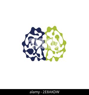 Brain scan mind cerebral imaging isolated outline icon. Vector nervous ...