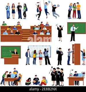 Classroom flat color icons in round outlines. 6 bonus icons included ...