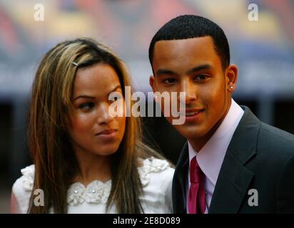 Theo Walcott and sister Holly Walcott Spider-Man 3 premiere held at the ...