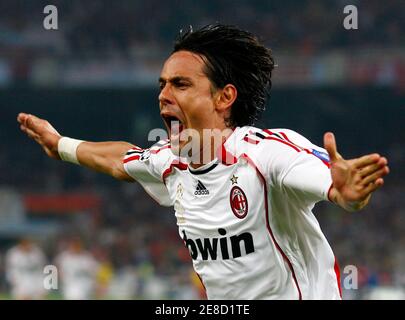 FILIPPO INZAGHI AC MILAN V LIVERPOOL OLYMPIC STADIUM ATHENS GREECE 23 ...