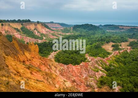 Erosion created the "Grand canyon of the Congo", Diosso Gorge, Pointe ...