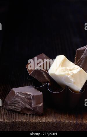 Block chocolate in shell, chocolate Stock Photo - Alamy