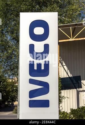 Iveco sign on a panel Stock Photo - Alamy