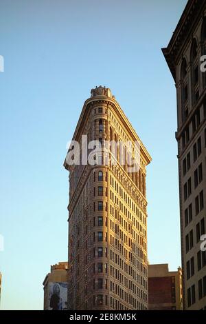 Flatiron Building, triangular skyscraper in New York, stands tall at ...