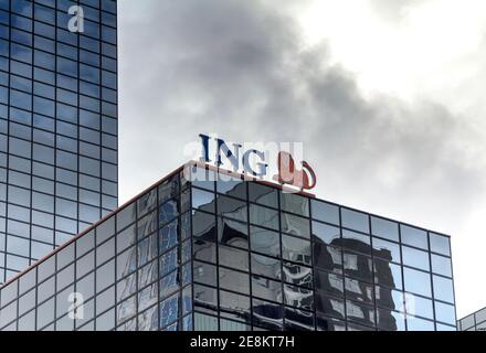 ROTTERDAM, NETHERLANDS: ING Bank building. ING is a Dutch multinational ...